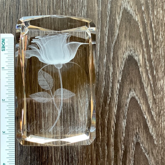 Things Remembered | Art | Crystal Rose Paperweight | Poshmark